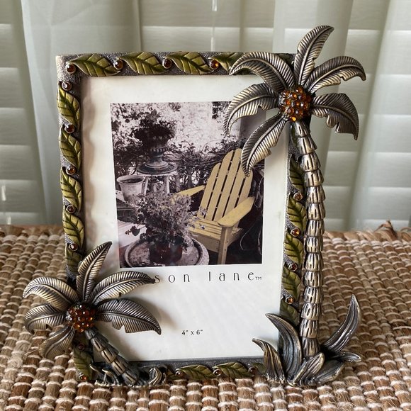 Mason Lane | Accents | Mason Lane Metal Brushed Gold Palm Tree Photo ...